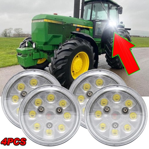 4Pcs 4.5" LED Tractor Work light Fender For John Deere 4050 4250 4450 ...