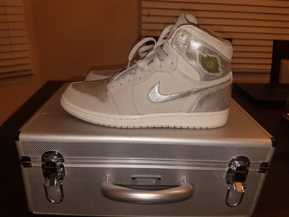 Air Jordan 1 Hi Silver 25th Anniversary Size 10.5 Pre Owned with ...