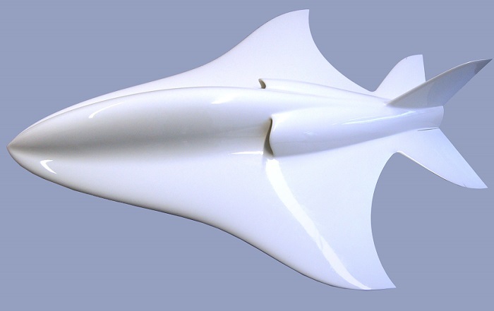 Hyfish Hydrogen Powered Unmanned Aerial UAV Aircraft Desktop Wood Model ...