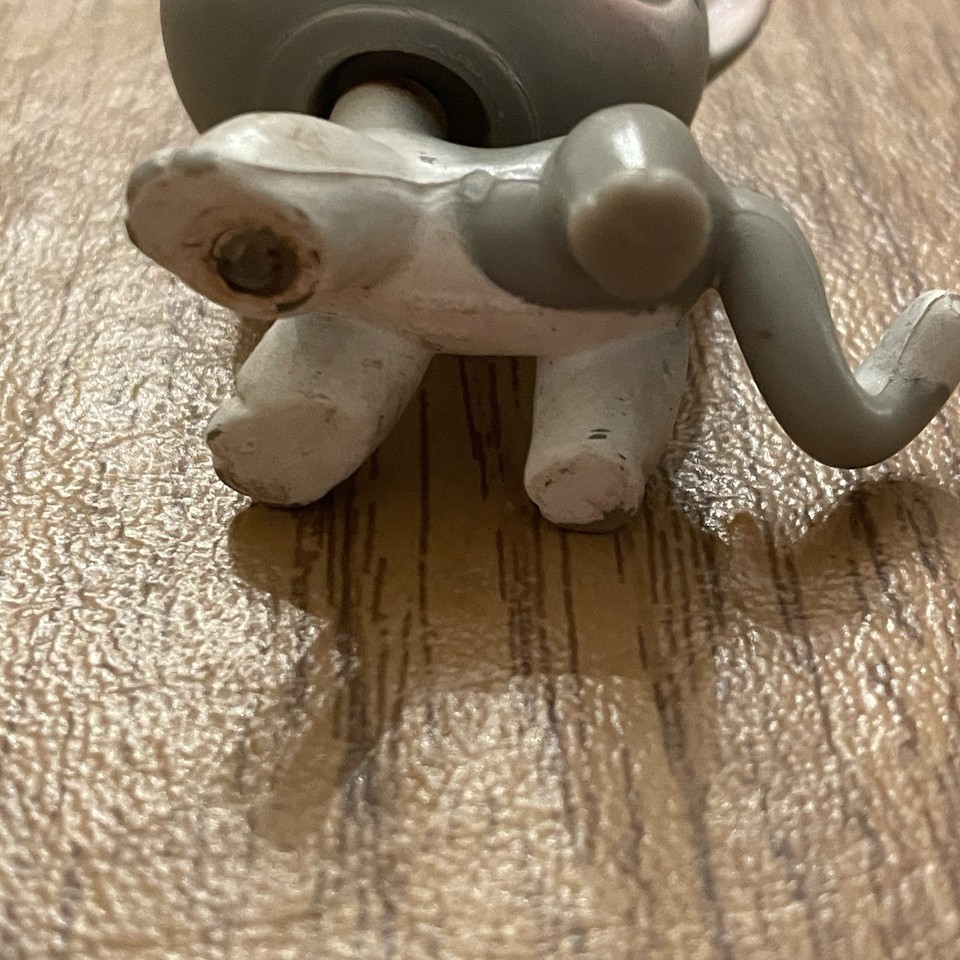 Authentic LPS Littlest Pet Shop #138 Gray White Shorthair Cat Brown Dot ...