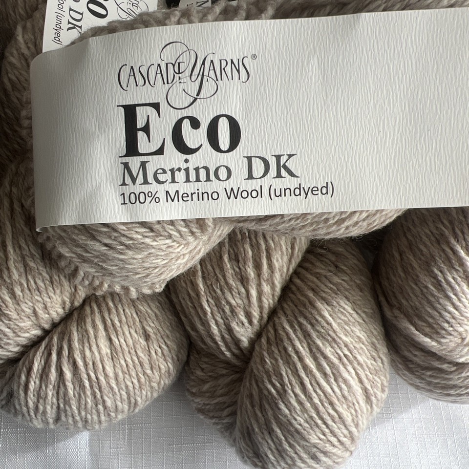 Cascade Eco Merino DK Yarn ~ Lot of 10~ 100% Merino Wool ~ “ Undyed” | eBay