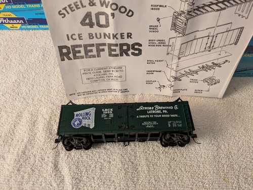 Athearn 40' Wood Side Ice Bunker Reefer "Rolling Rock" LBCX 1939 | eBay
