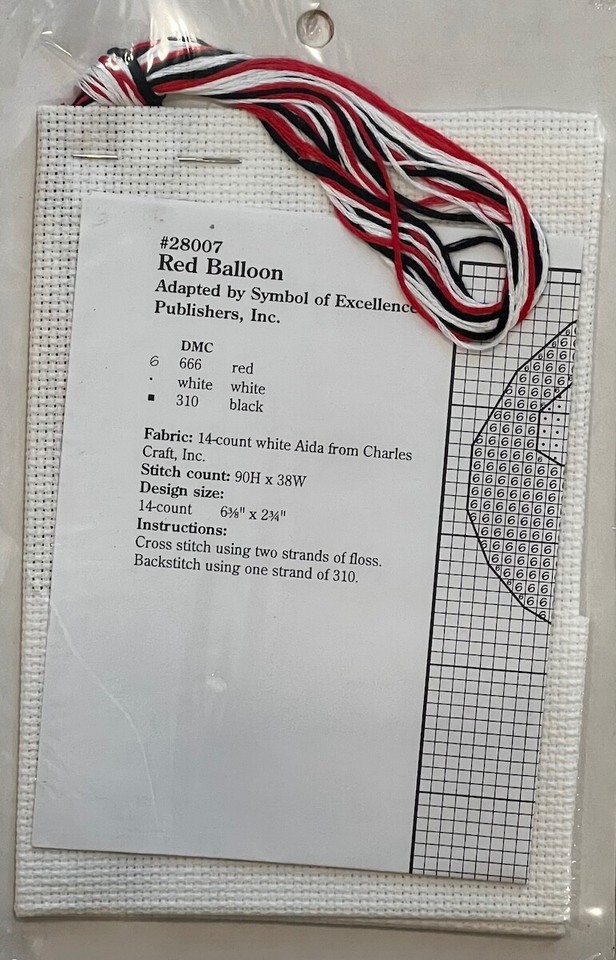 Peanuts Snoopy "RED BALLOON" counted cross stitch kit 28007 | eBay