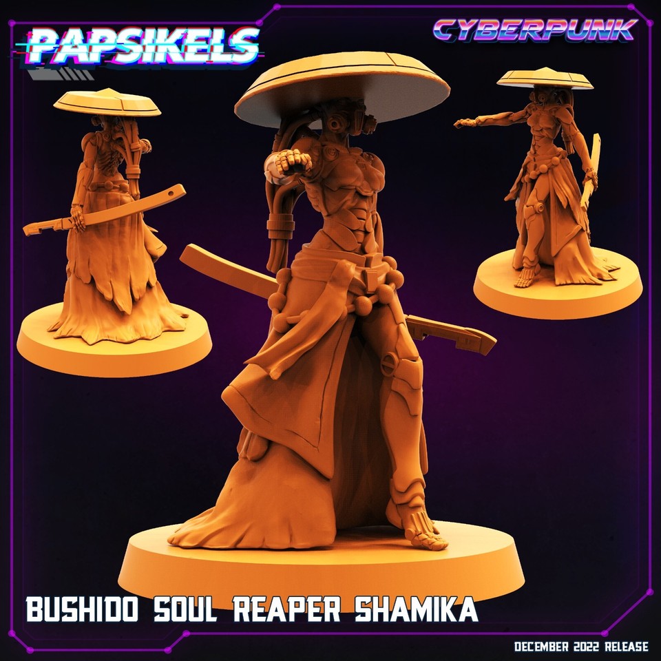 Cyberpunk Miniature Mini Bushido Soul Reapers Papsikels Cyborg 2077 RPG ...