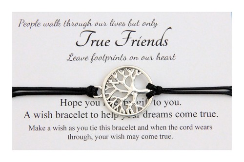 True Friends Tree of Life Charm Wish Bracelet Friendship Best Friends ...