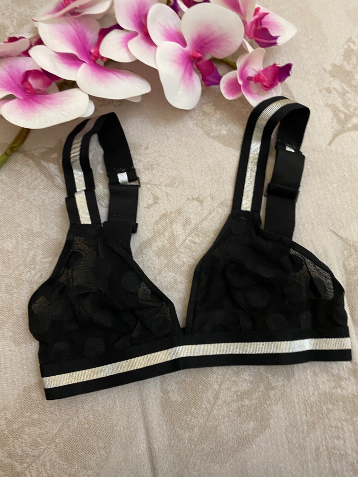 Label Teared Bra size it 0A us 28A eu 60a Unpadded wireless black | eBay