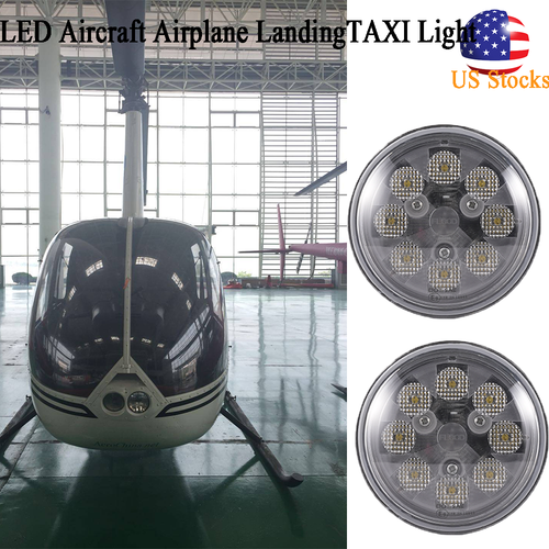 Pair Super Bright LED Aircraft Airplane LandingTAXI Light for GE4509 ...