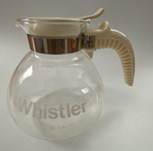 Vintage Gemco Brand The Whistler Whistling Glass Coffee Pot 8 Cup Cream ...