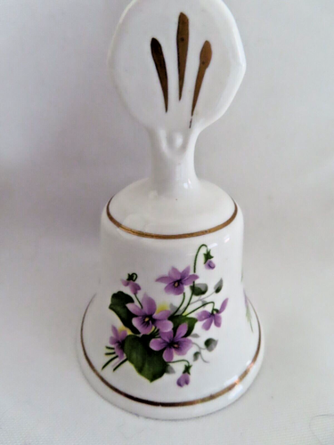 Vintage Bell England Bone China Purple Violets Flowers 4" T | eBay
