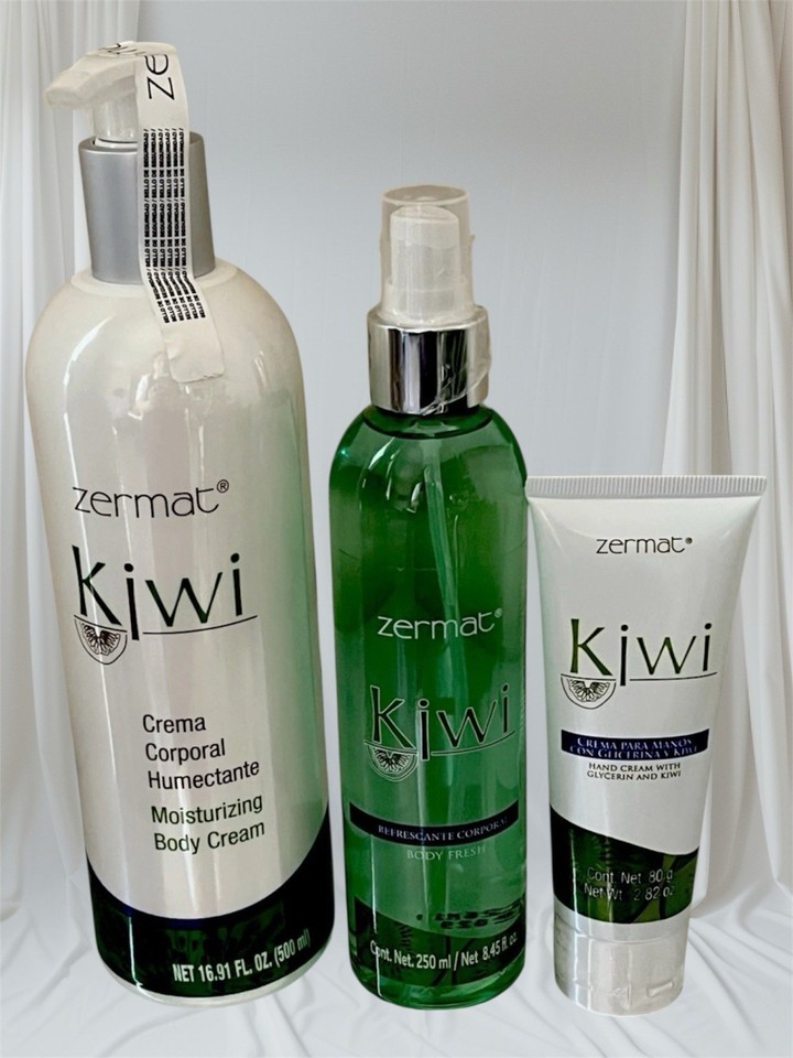 Kiwi Set 3 pcs. Body Cream, Body Refresh & Hand Cream by Zermat | eBay