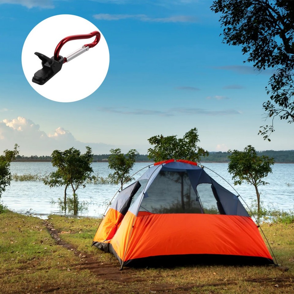 20 Sets Teeth Shaped Clamp Tent Clips Windproof Shade Sail Tarp Secure ...