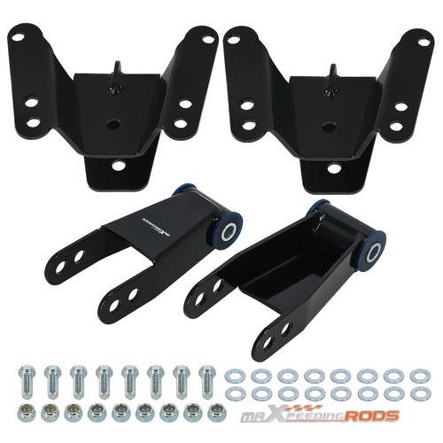Rear 4" Drop Kit Hangers & Shackles for Chevy C10 GMC C15 Pickup 1973 ...