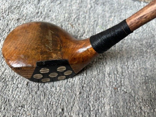 MacGregor Go Sum Chris Barry fancy face driver hickory shaft golf club ...