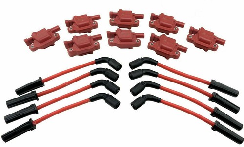 8 Ignition Coils Spark Plug Wires FOR LS2 LS3 LS7 LSX LS9 LT1 LT4 6.0L ...