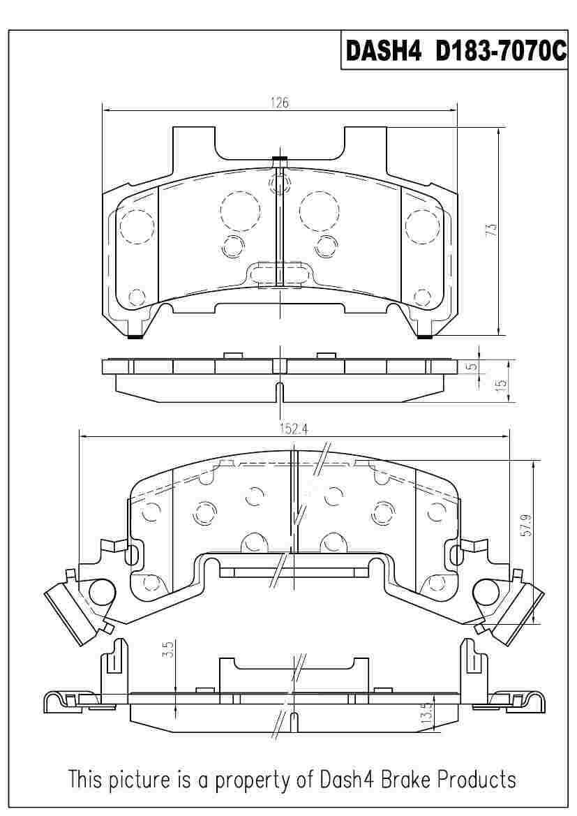 Disc Brake Pad Set-Dash4 Metallic Brake Pad Dash 4 Brake MD183 for sale ...