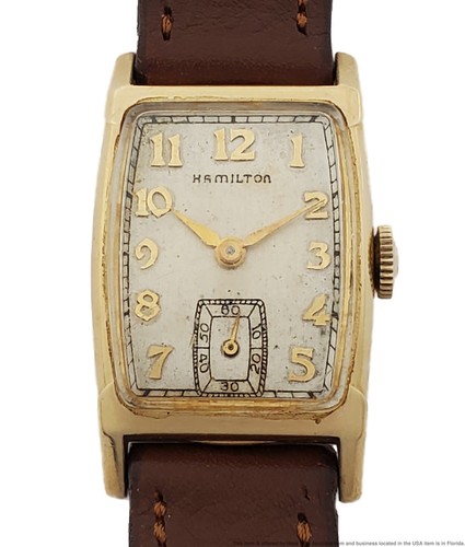 Hamilton 982 Donald 14k Gold 19J Mens Vintage Running Wrist Watch | eBay