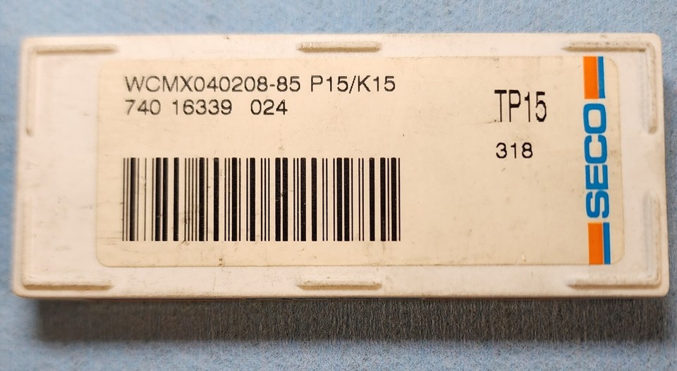 WCMX 040208-85 TP15/K15 Carbide Inserts New Seco - Pack of 10 - | eBay