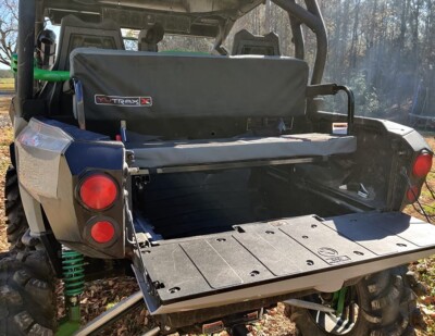 UTV Flip Up Jump Seat Cushioned Padded Rear Facing Seating Black ...