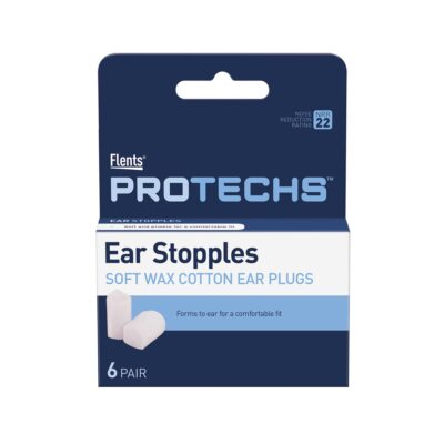 Ear Stopples Soft Wax-Cotton Ear Plugs for Sleeping, Snoring, Loud ...