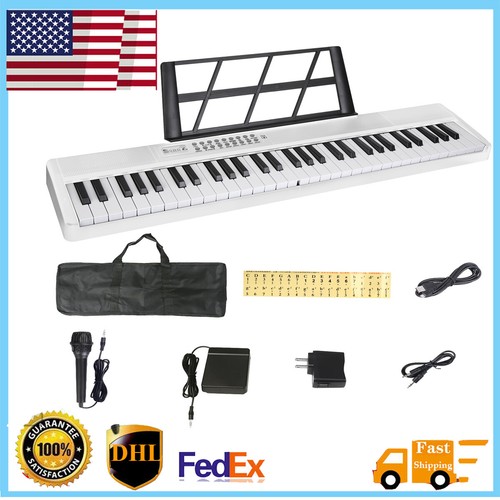 61 Key Weighted Keyboards Electric Piano, Full Size Keyboard Portable ...