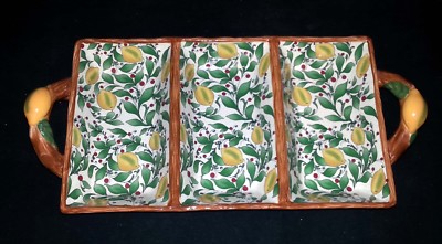 Pacific Rim China - Lemons - Divided Serving Dish with Handles - 8 1/4 ...