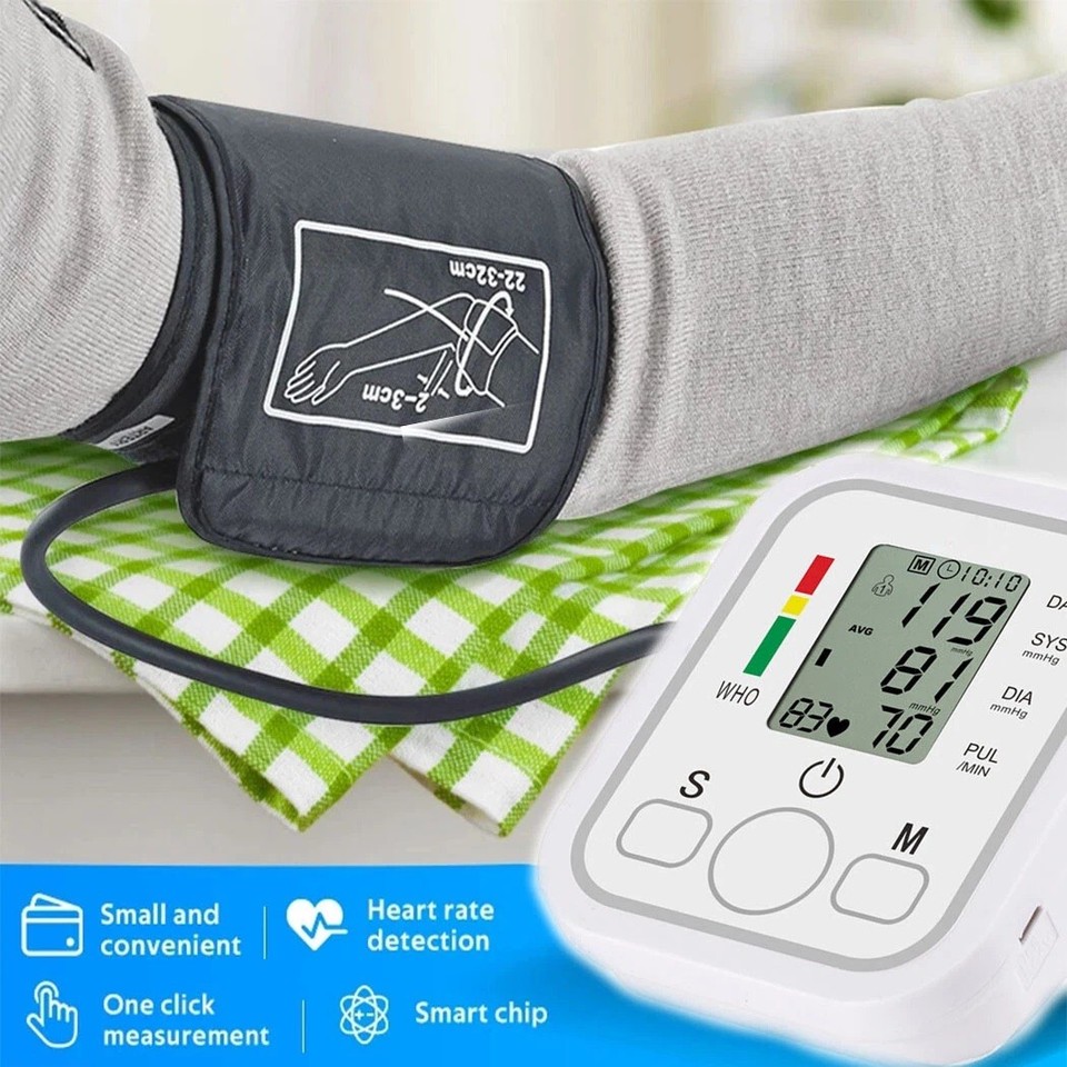 Digital Upper Arm Blood Pressure Monitor - Automatic BP Machine with ...