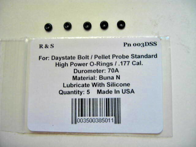 5 Daystate Bolt / Pellet Probe Standard High Power .177 Cal. O-Rings/ R ...