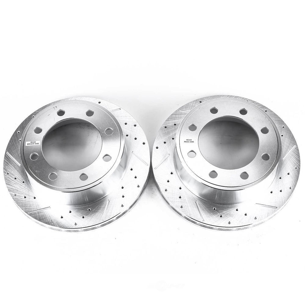 Disc Brake Rotor Set-Rear Drilled, Slotted and Zinc Plated Brake Rotor ...