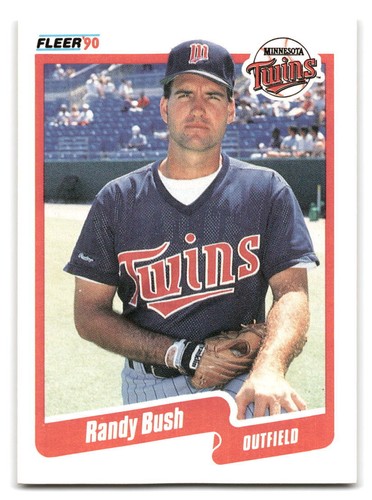 Randy Bush 1990 Fleer Baseball #370a Minnesota Twins | eBay