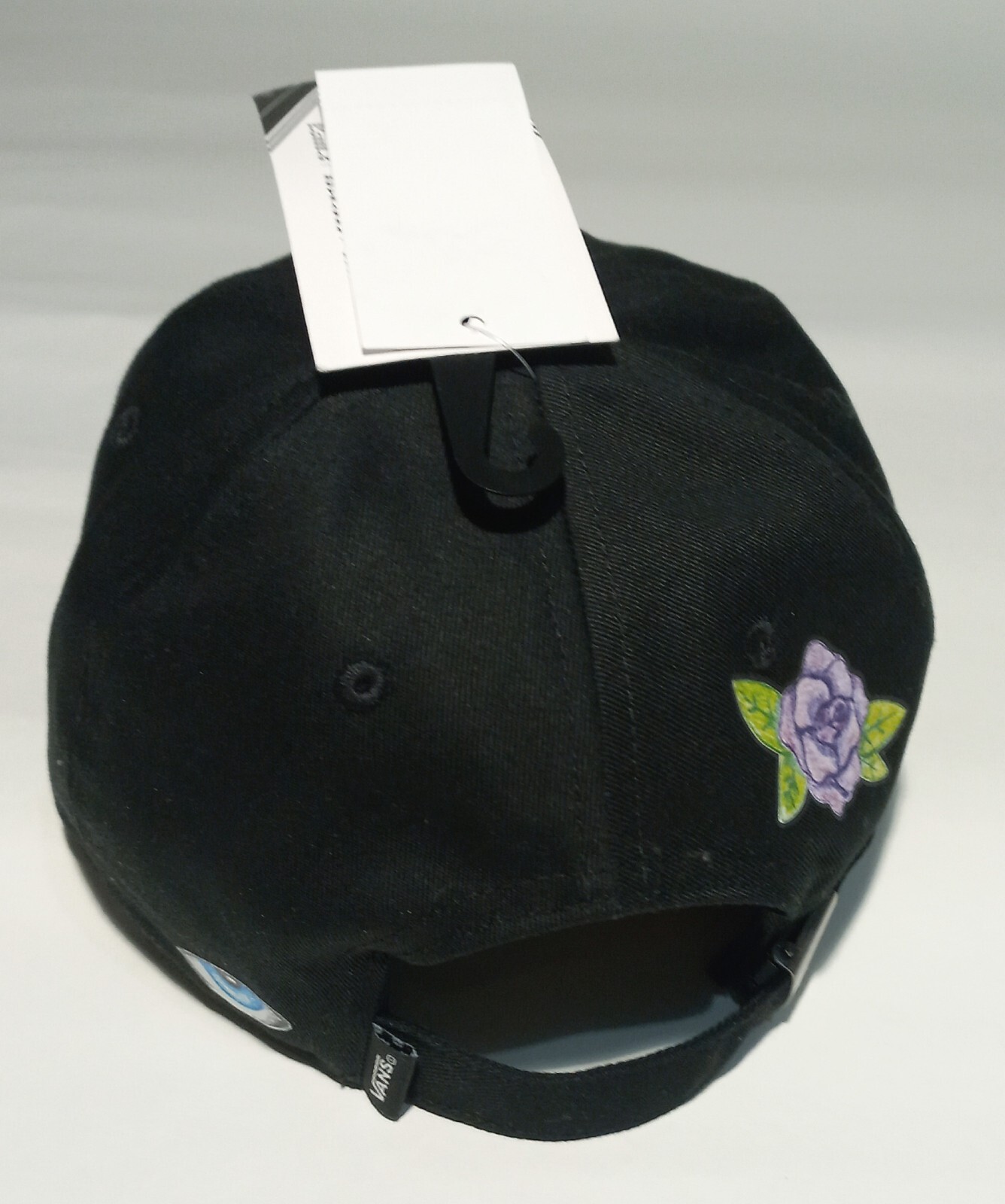 Vans Crayola Collab Courtside Black Strapback Hat Eyeball Flower Crayon ...