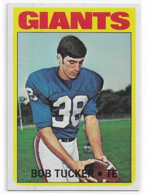 BOB TUCKER 1972 Topps card #185 New York Giants Football NR MT | eBay