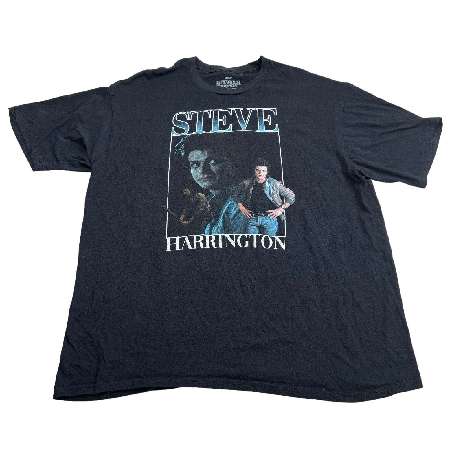 Stranger Things Steve Harrington Black T Shirt Netfli… - Gem