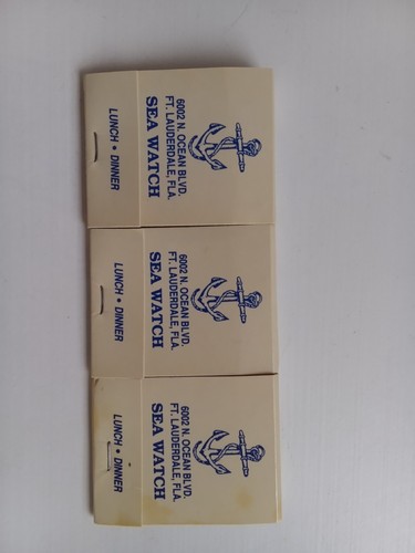 Sea watch fort Lauderdale matchbook vintage lot of three | eBay
