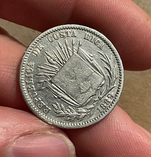 Costa Rica - 1889 Silver 25 Centavos - Quite Scarce! | eBay