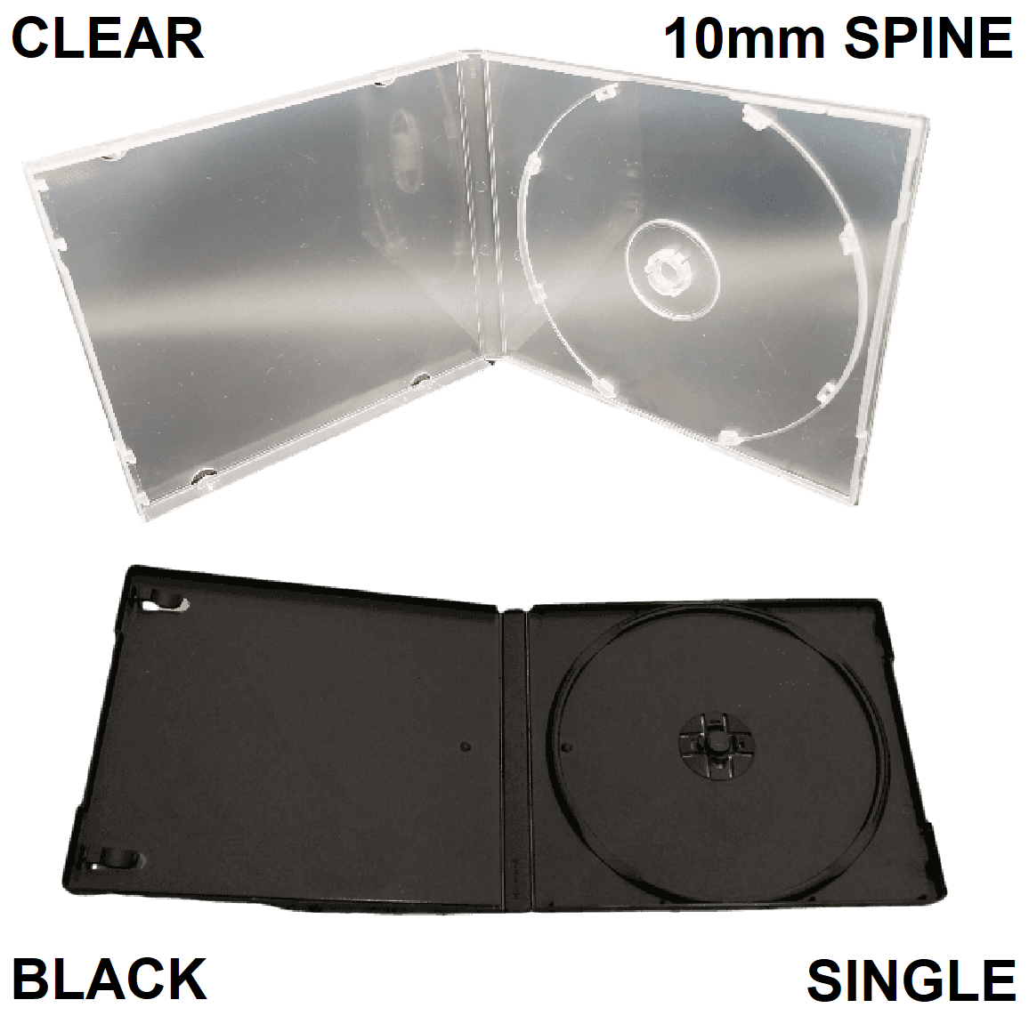 Shatterproof CD DVD Cases PP Plastic Covers Single Double Quad Half ...