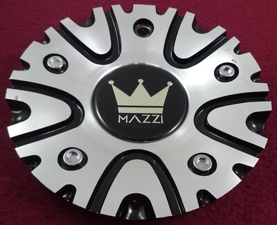 Mazzi Wheels Silver/Gloss Black Custom Wheel Center Cap #C10351B ...