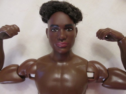 Nude Barbie Signature Looks Ken # 25 Made to Move Buff Body Rooted Hair ...
