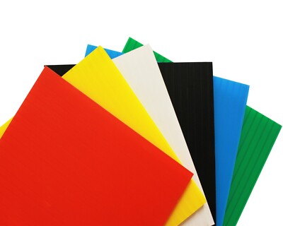 4mm Corrugated Plastic Sheets 18x24 24x36 24x48 36x36 Many Colors ...