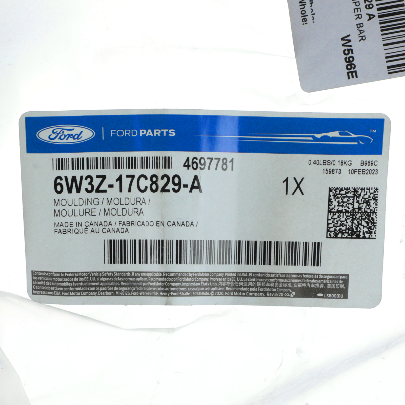 NEW OEM Ford 2006 Grand Marquis Rear Bumper Bar Trim Molding 6W3Z ...