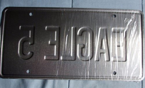 MEL BROOKS SIGNED SPACEBALLS PROP LICENSE PLATE EAGLE 5 DC/COA PROOF ...