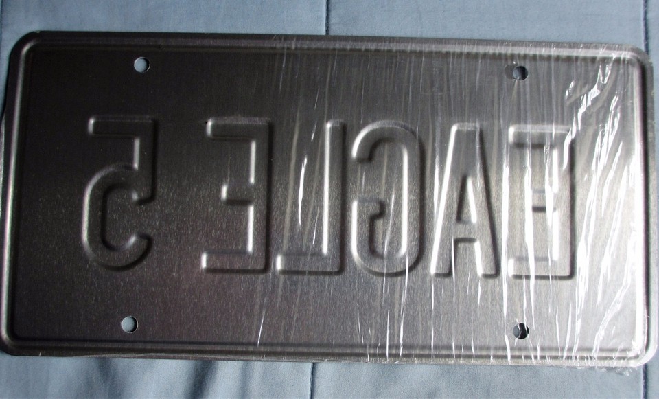 MEL BROOKS SIGNED SPACEBALLS PROP LICENSE PLATE EAGLE 5 DC/COA PROOF ...