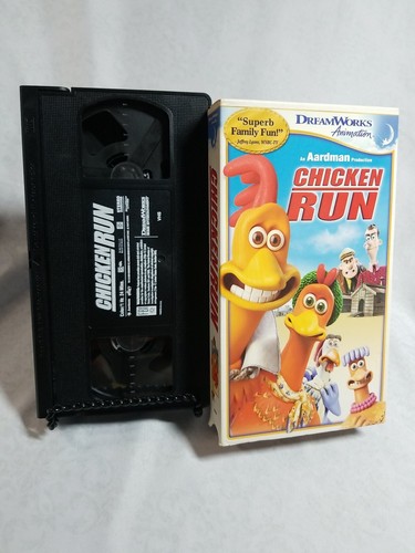 Chicken Run VHS VCR Video Tape Used Slip Cover Sleeve RARE 678149435436 ...