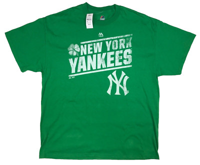New NWT Size XL Majestic New York Yankees Irish Ireland Green Tee Shirt ...