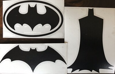 3 PACK Vinyl BATMAN LOGO Car Truck Decal Sticker Gift Laptop Comic Dark ...