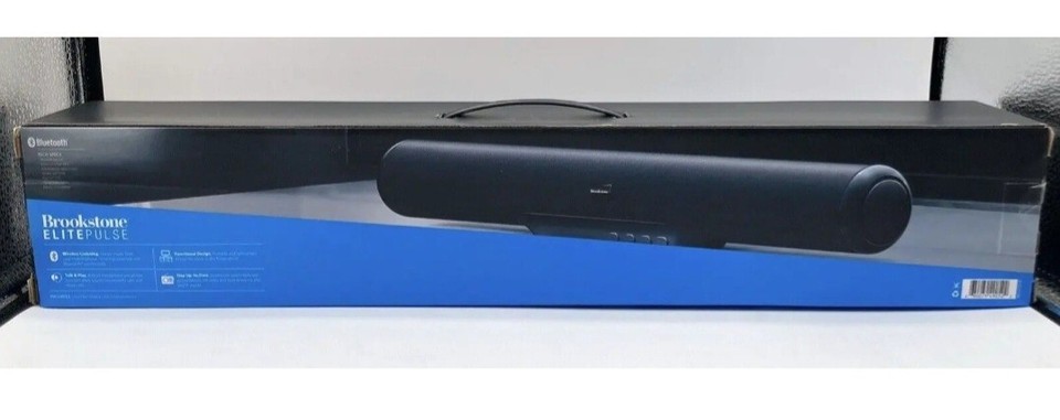 Brookstone Elite Pulse Bluetooth Sound Bar Wireless Speaker Built-In ...