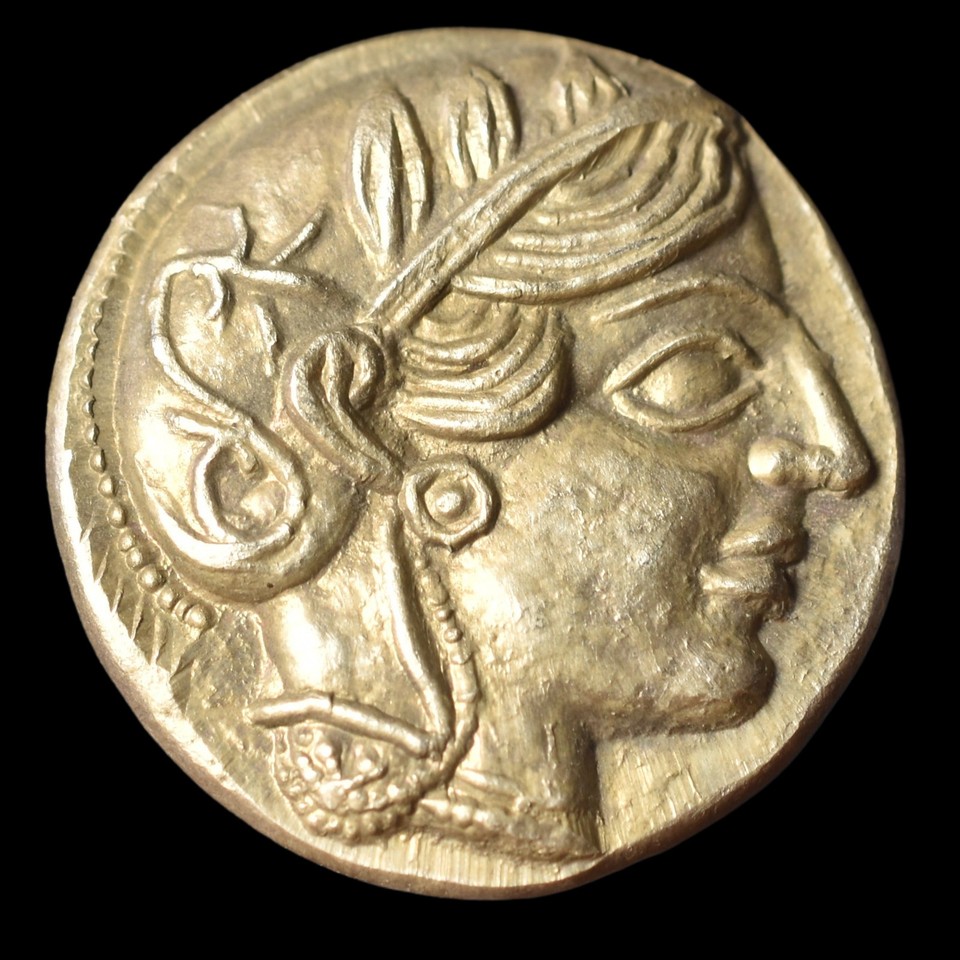 Athenian Owl Classical Style 449 BC Hand-Struck AR Greek Tetradrachm ...