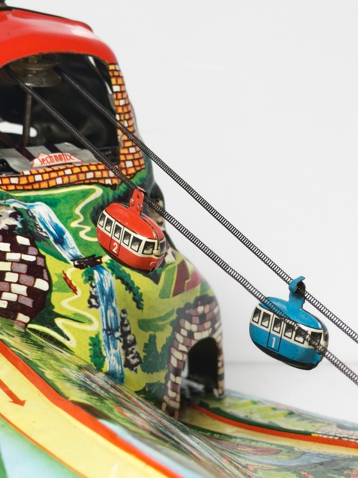 Vintage MARKE Technofix Tin Litho Windup Cable Car Toy w/ Box | eBay