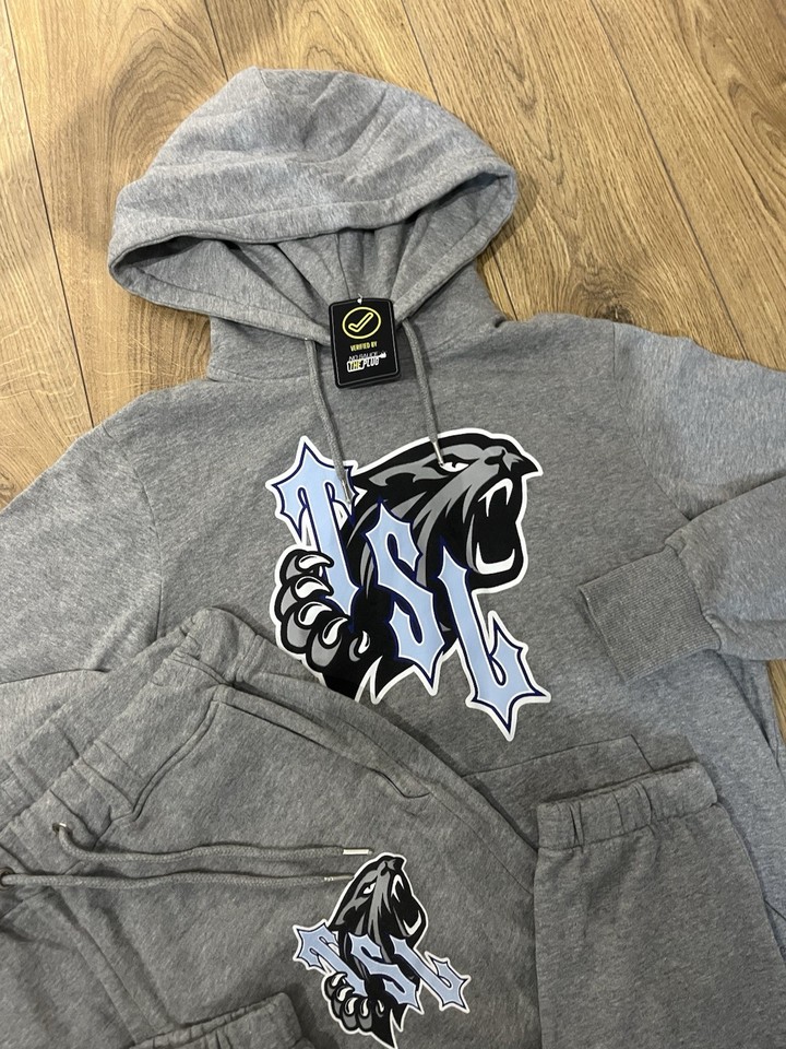 Trapstar TSL Shooters Tracksuit Mens Ice Grey/ blue | eBay UK