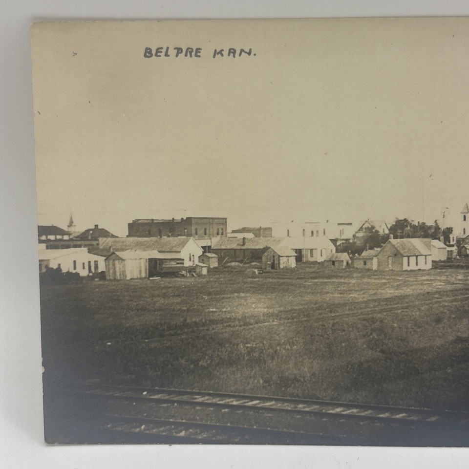 RPPC Postcard Town View, Belpre Kansas | eBay