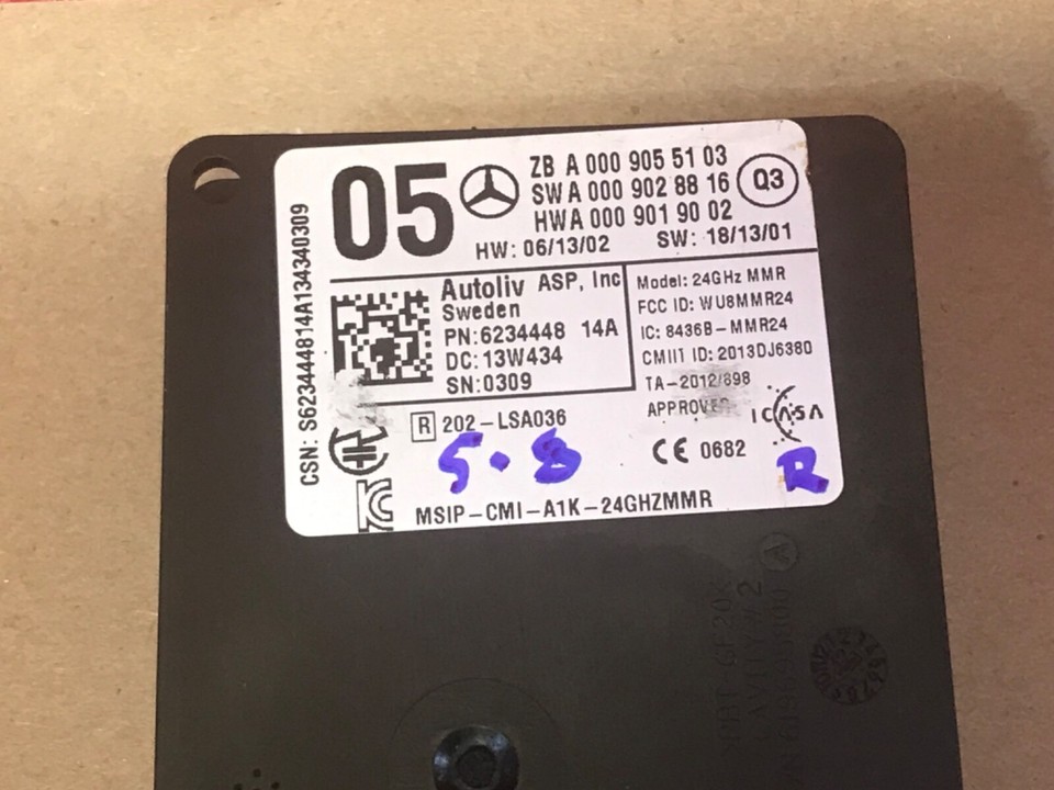 14-16 Mercedes E S CL Front Bumper Blind Spot Radar Distance Sensor ...